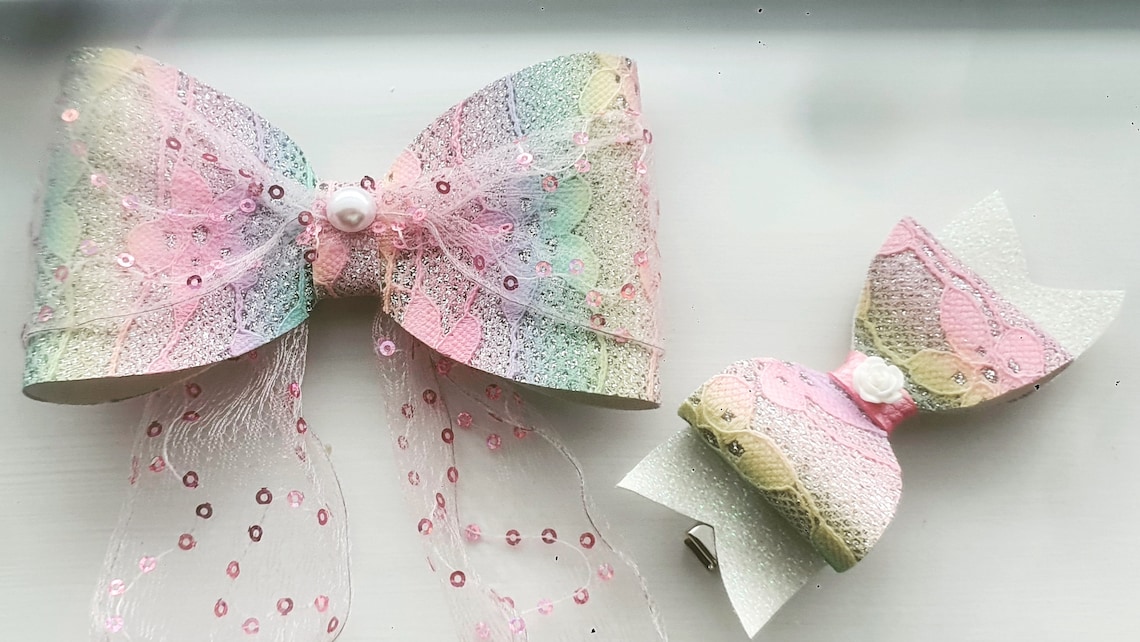 Bows lace bows bow set pretty bows | Etsy