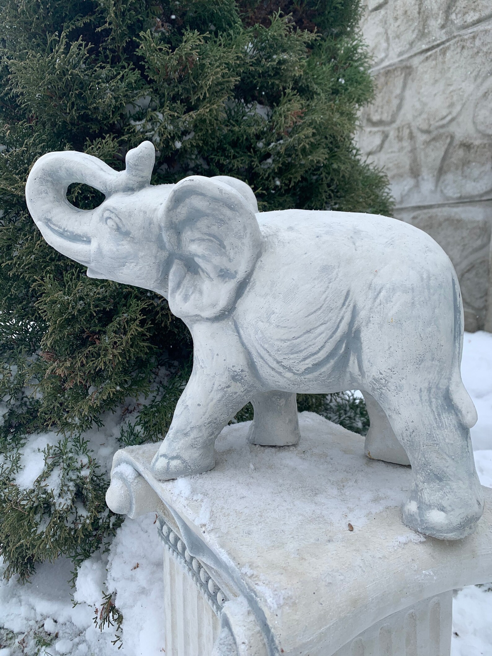 Concrete Statue Elephant Decor Cement ElephantElephant | Etsy