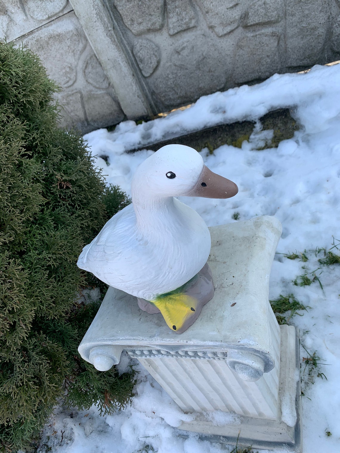 Bird Statuegoose Giftconcrete Goose Statue Animal Theme | Etsy