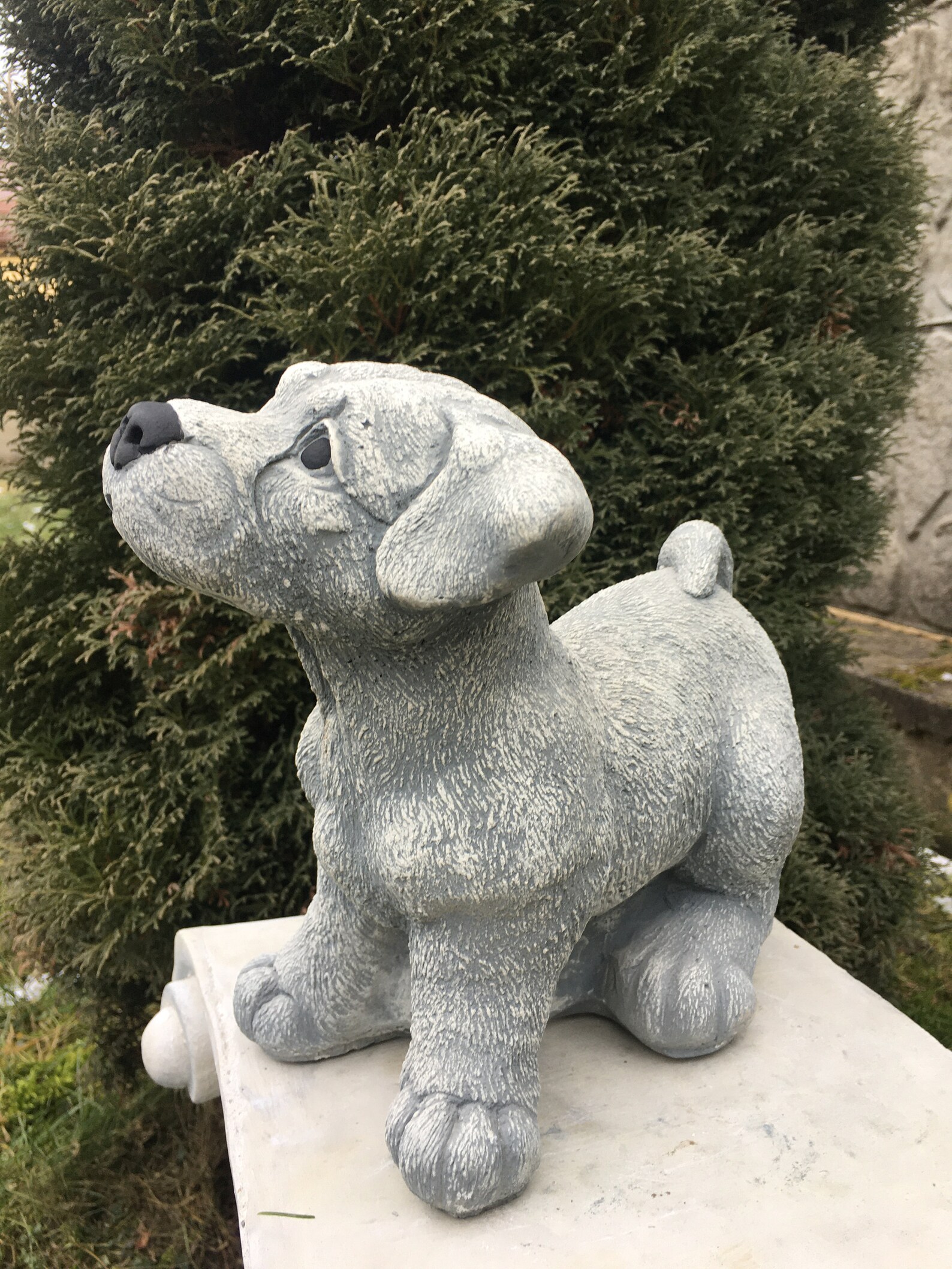 Dog Garden Statuedog Memorial Figurine Small Concrete Statue | Etsy