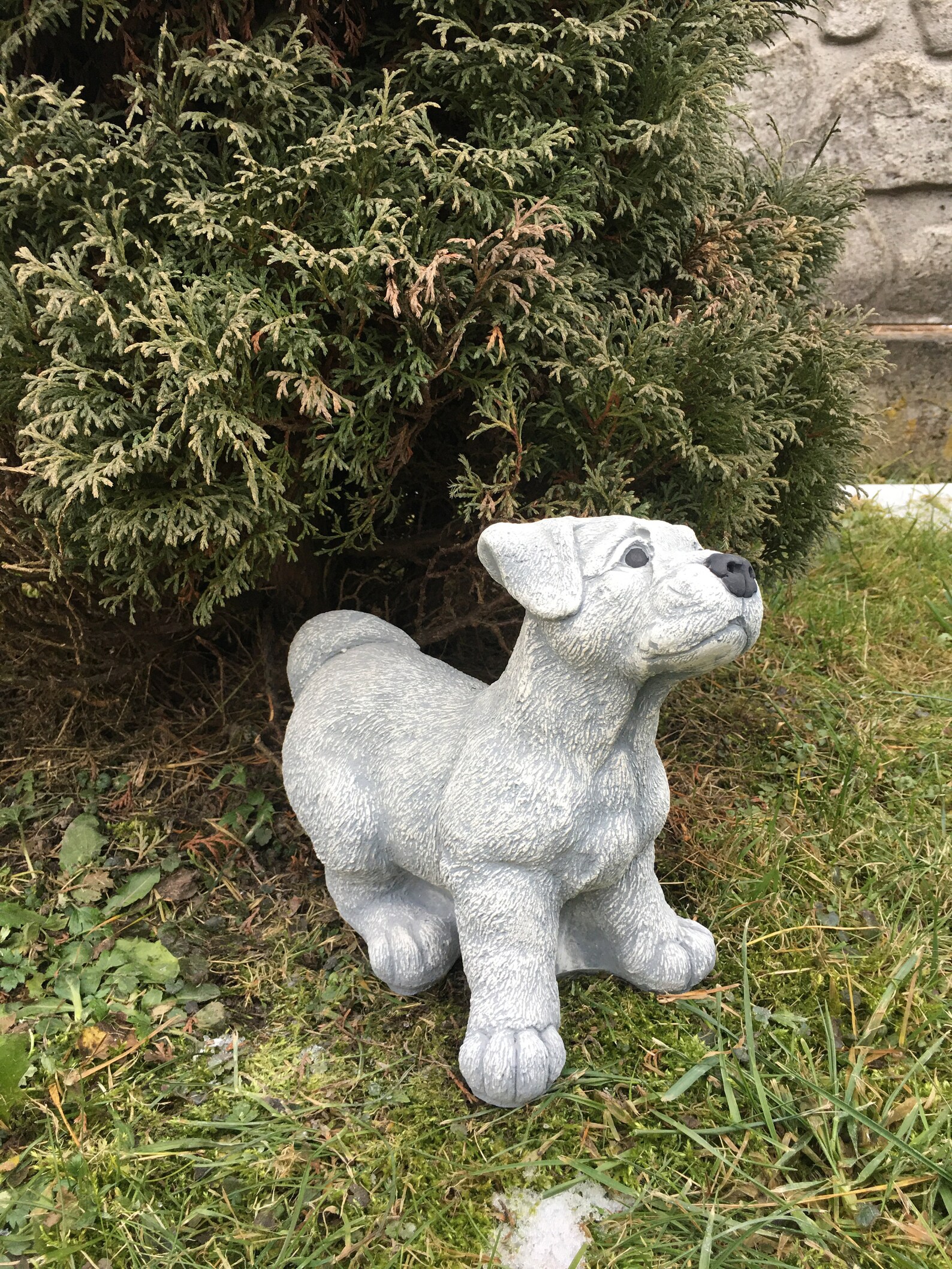 Dog Garden Statuedog Memorial Figurine Small Concrete Statue | Etsy