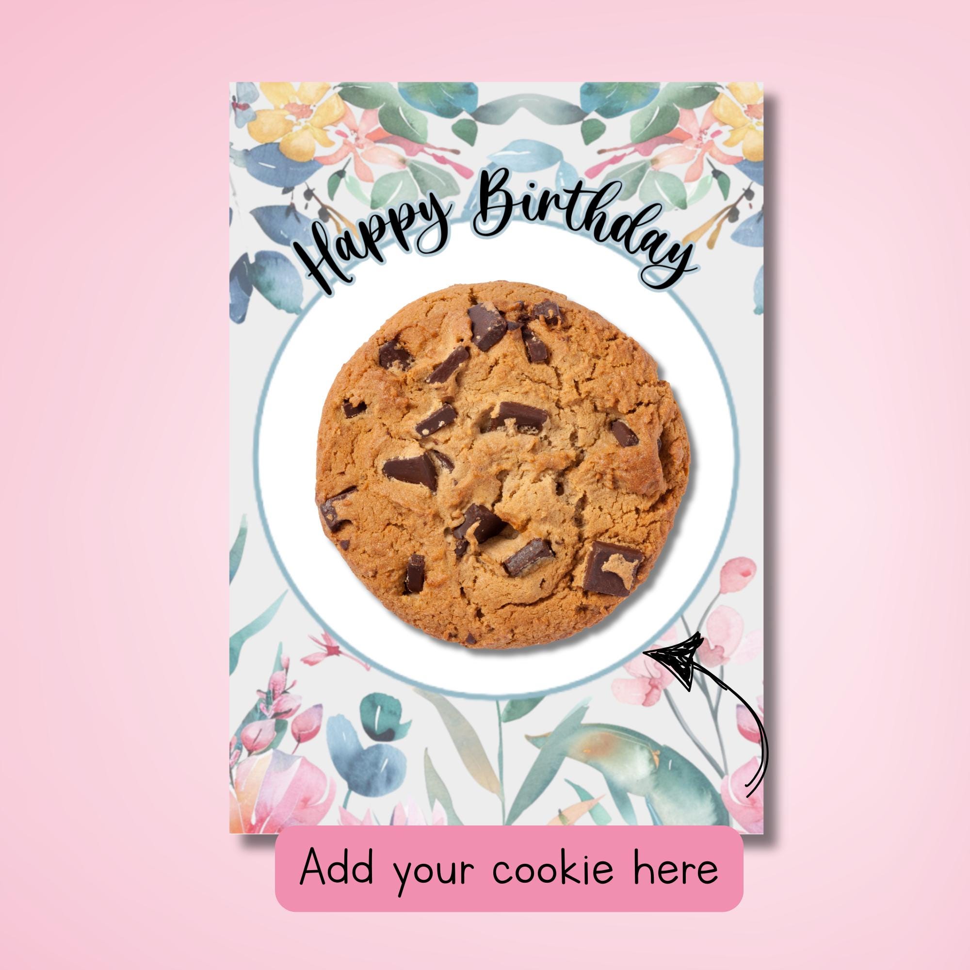 Printable Birthday Cookie Card - Instant PDF & PNG Digital Download ...