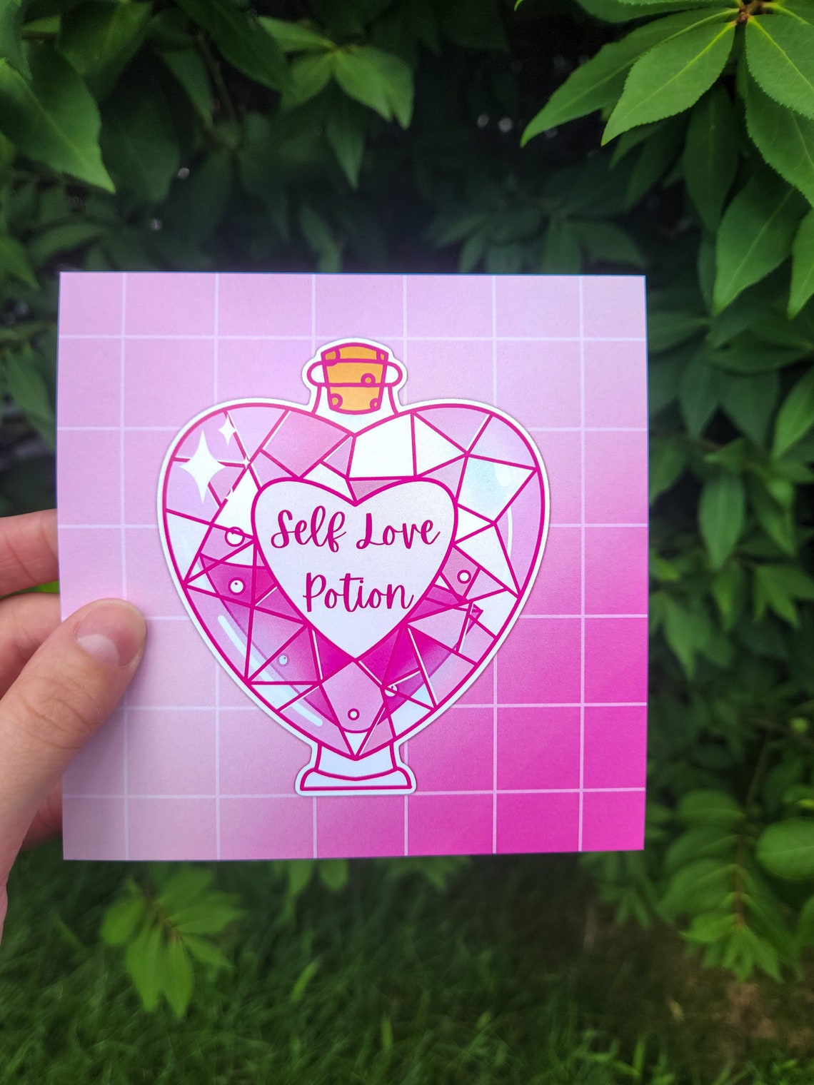 Self Love Potion Art Print | Self Love Art | Self Love Print | Pink Art ...