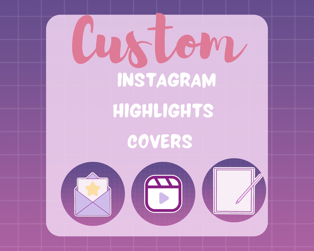 2 Custom Instagram Highlight Covers | Custom IG Highlights | Custom ...