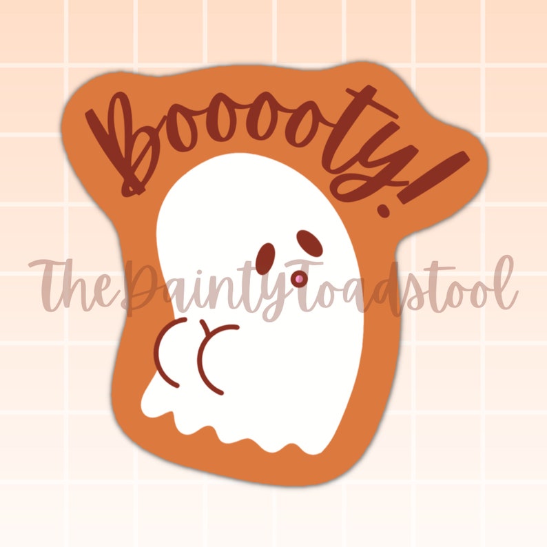 Cute Ghost Booty Sticker Ghost Sticker Halloween Sticker Etsy