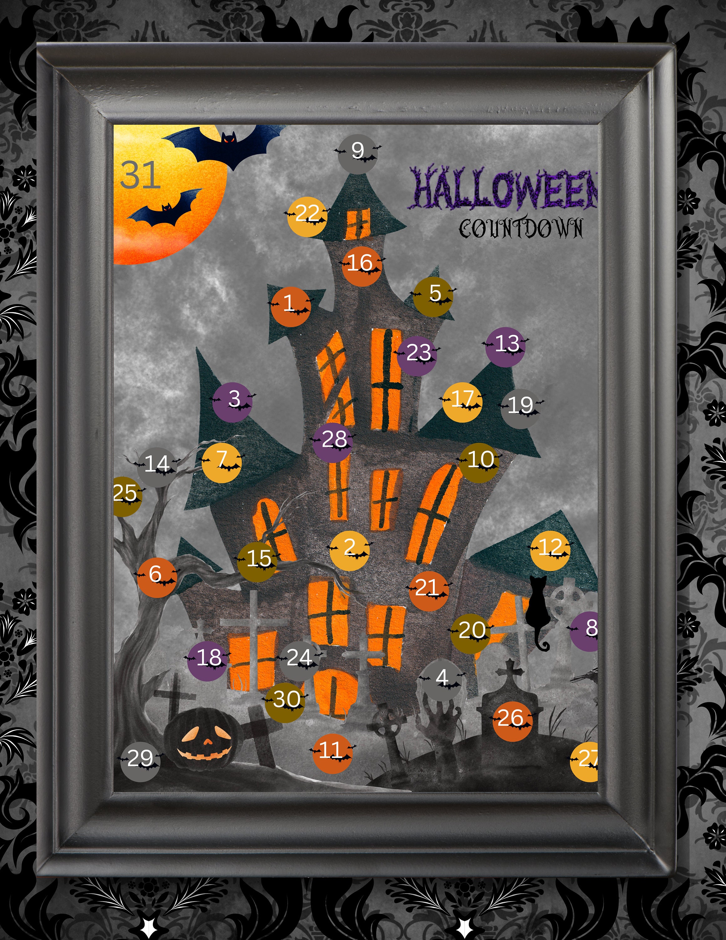 Halloween Countdown Digital Printable - Countdown to Halloween With a ...