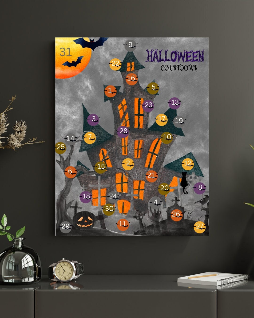 Halloween Countdown Digital Printable - Countdown to Halloween With a ...