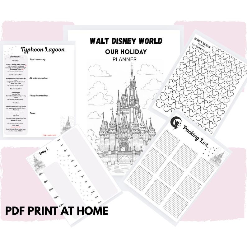 Walt Disney World Planner - A4 Disney Park Planner WDW Trip Planning ...