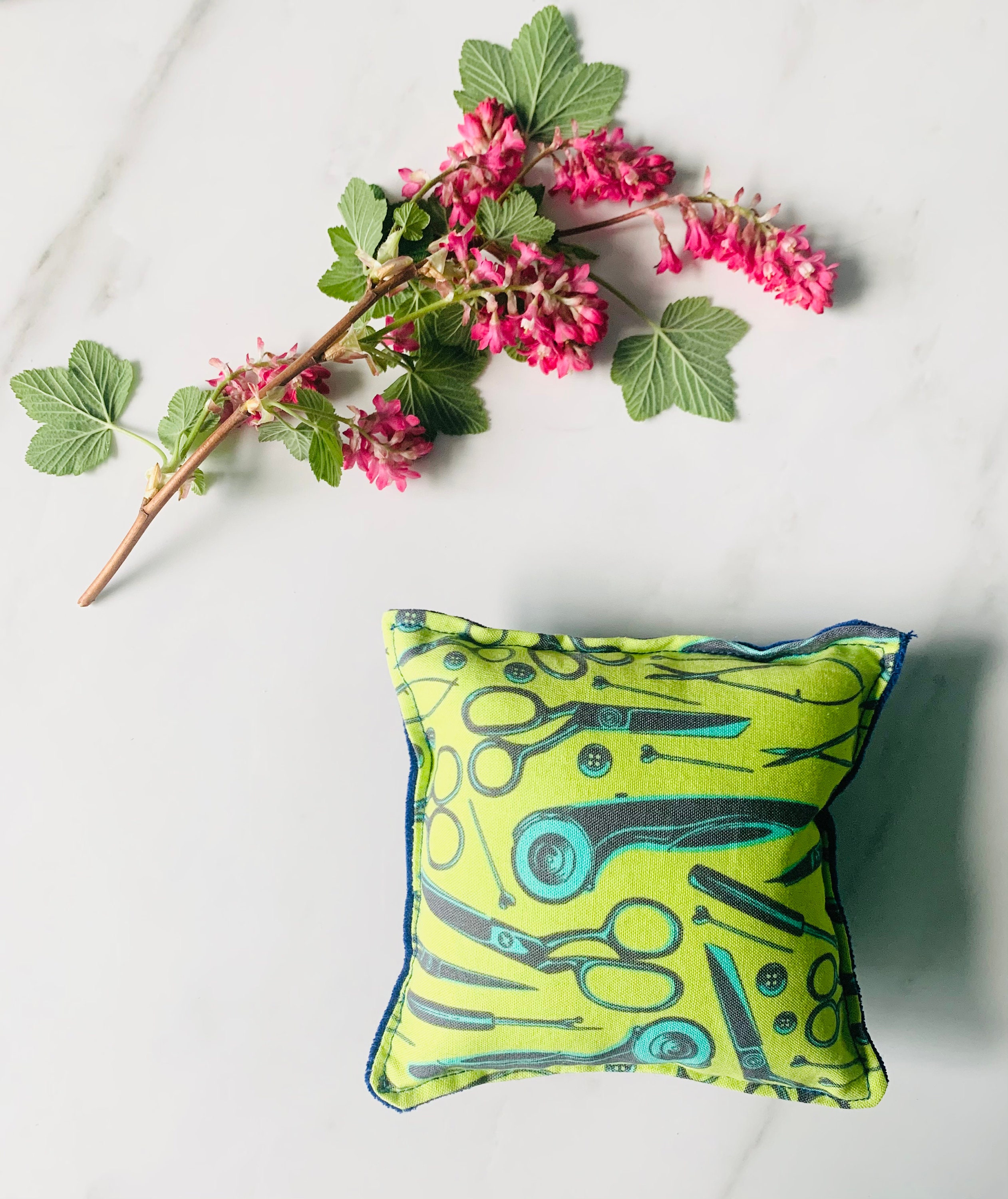 Chunky Pin Cushion, Pretty Fabric Choices, Plump Square Design, Cotton ...