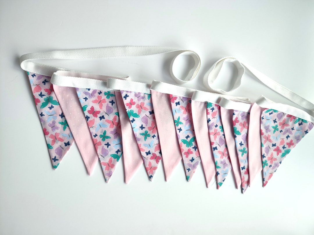 Handcrafted Butterfly Polka Dot Bunting: Nursery Party Decor - Etsy