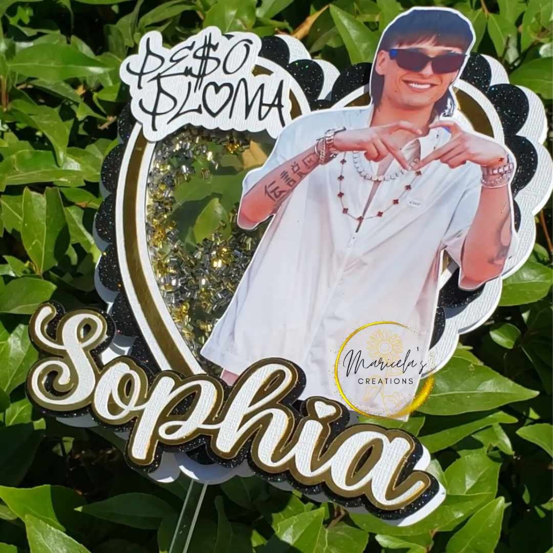 Peso Pluma Cake Topper Peso Pluma Party Doble P Party - Etsy Denmark