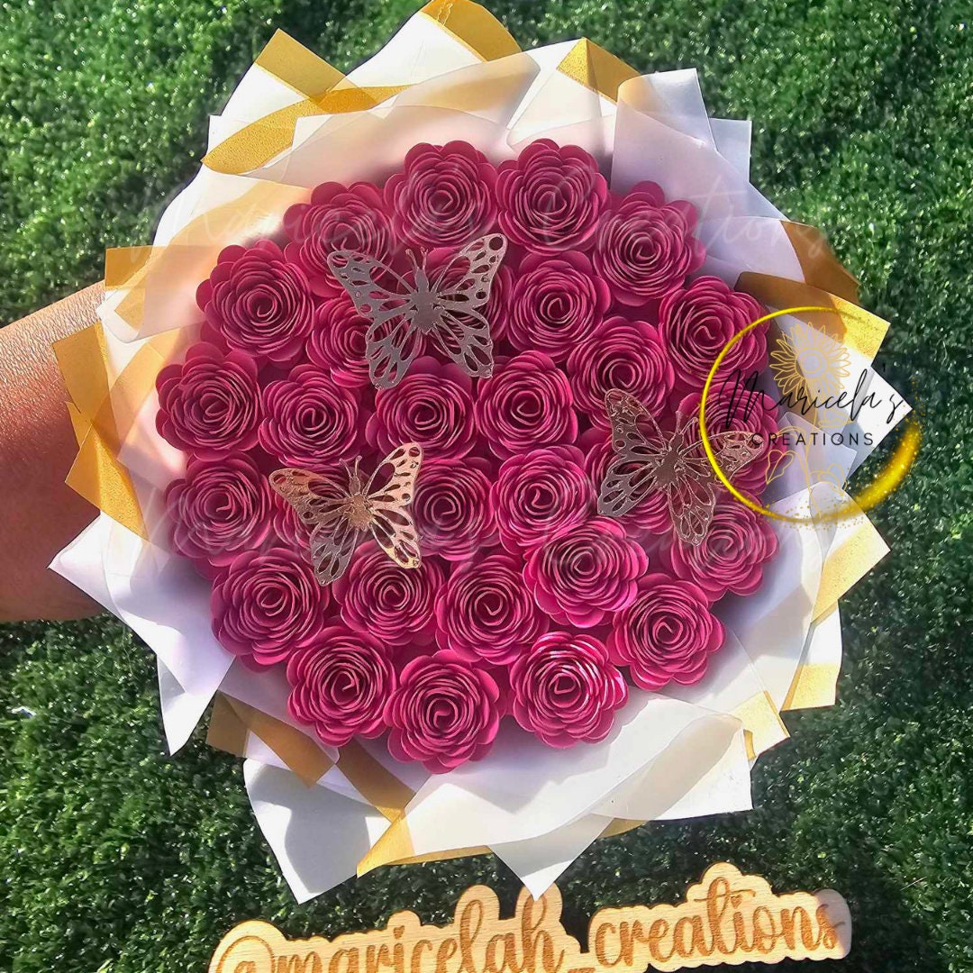 Mini Ramo, Mini Ramo Buchon, Flores Eternas, Ramo Eterno, Paper Flower ...