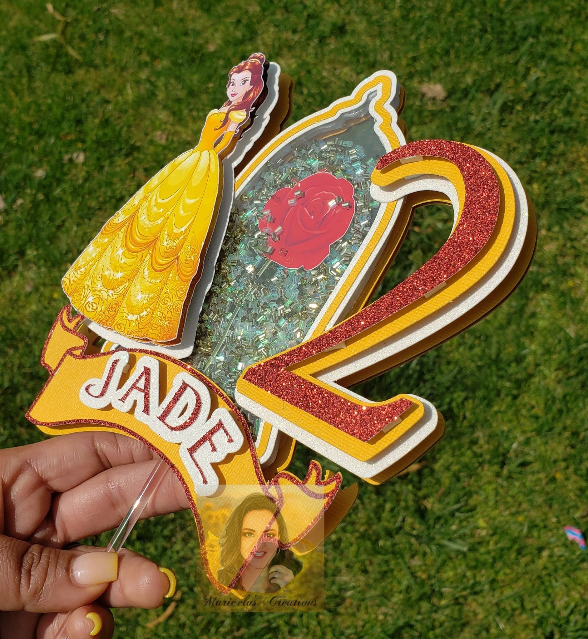 Beauty and the Beast Cake Topper. - Etsy