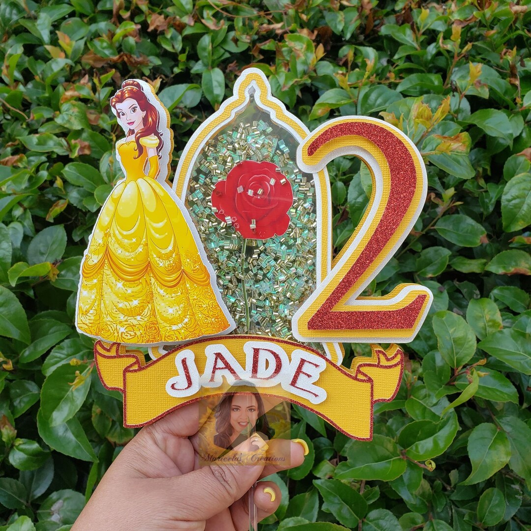 Beauty and the Beast Cake Topper. - Etsy