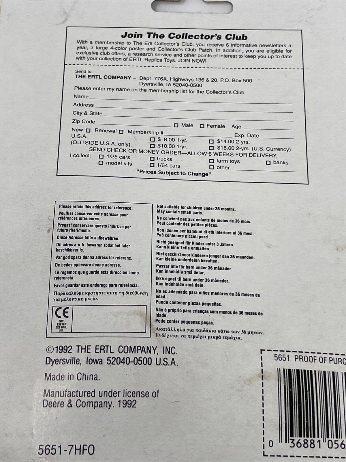 1992 Ertl John Deere 7800 Tractor NIP 5651 1:64 Scale Model - Etsy