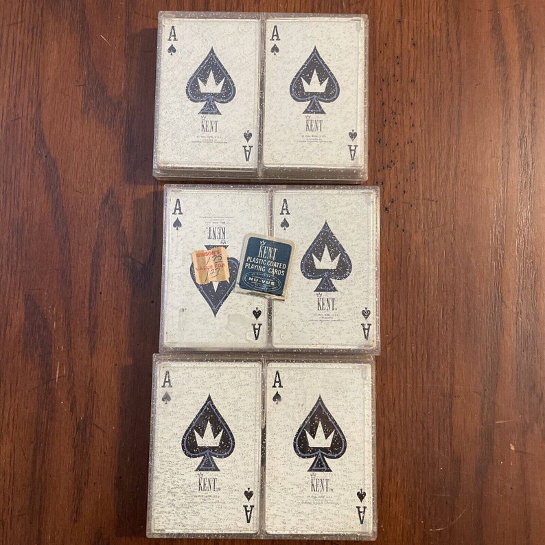 Kent Plastic Coated Playing Cards, Double Deck Cards, Set of 3 Pairs ...