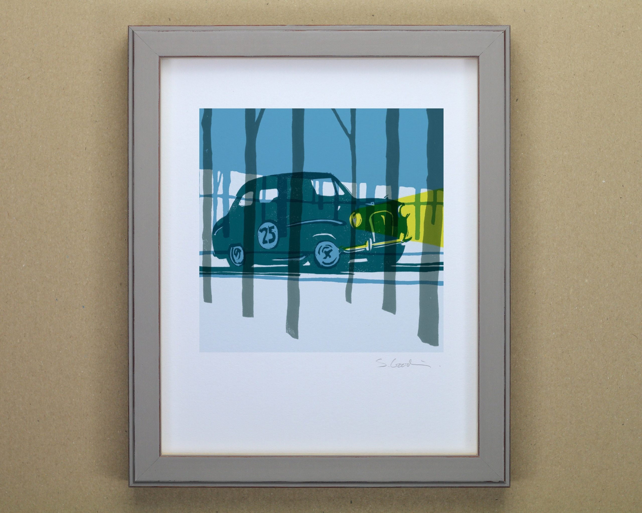 Old Rally Car Art Print - Etsy