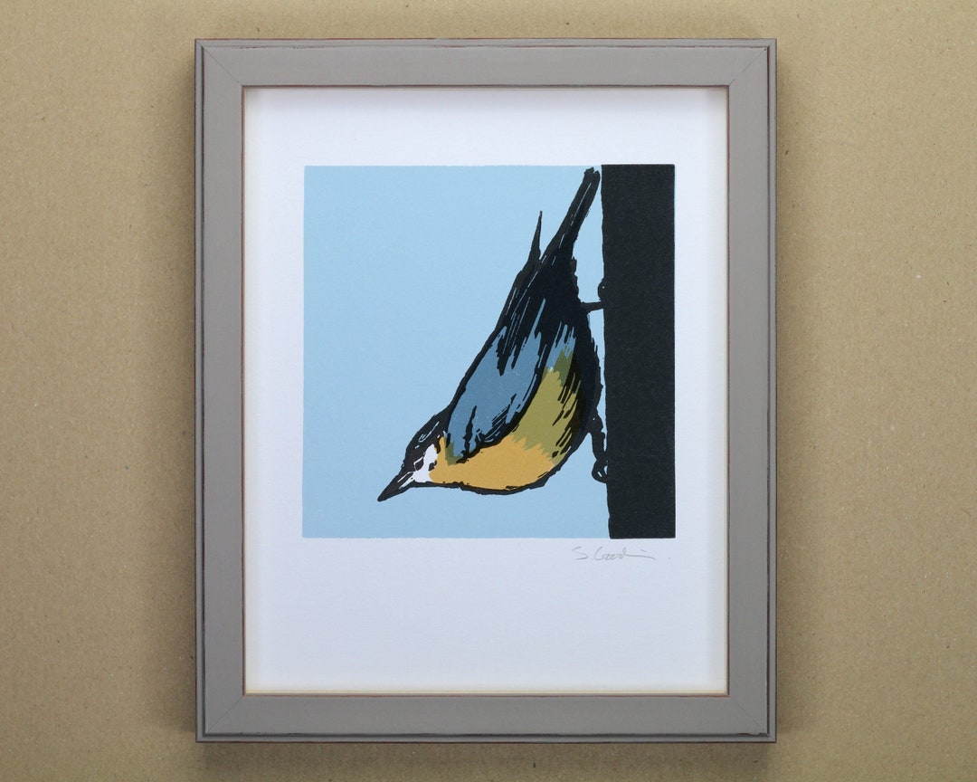 Nuthatch Garden Bird Art Print - Etsy