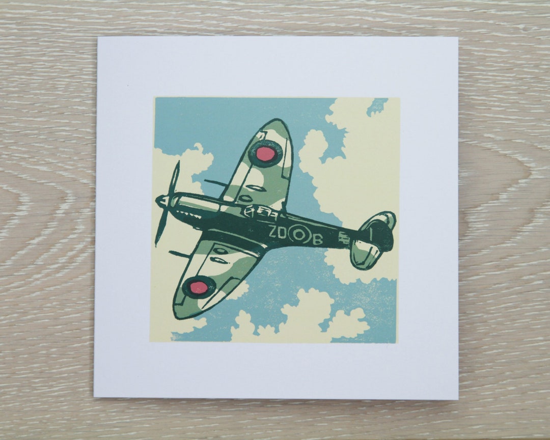 Spitfire Fighter Aircraft Greetings Card - Etsy