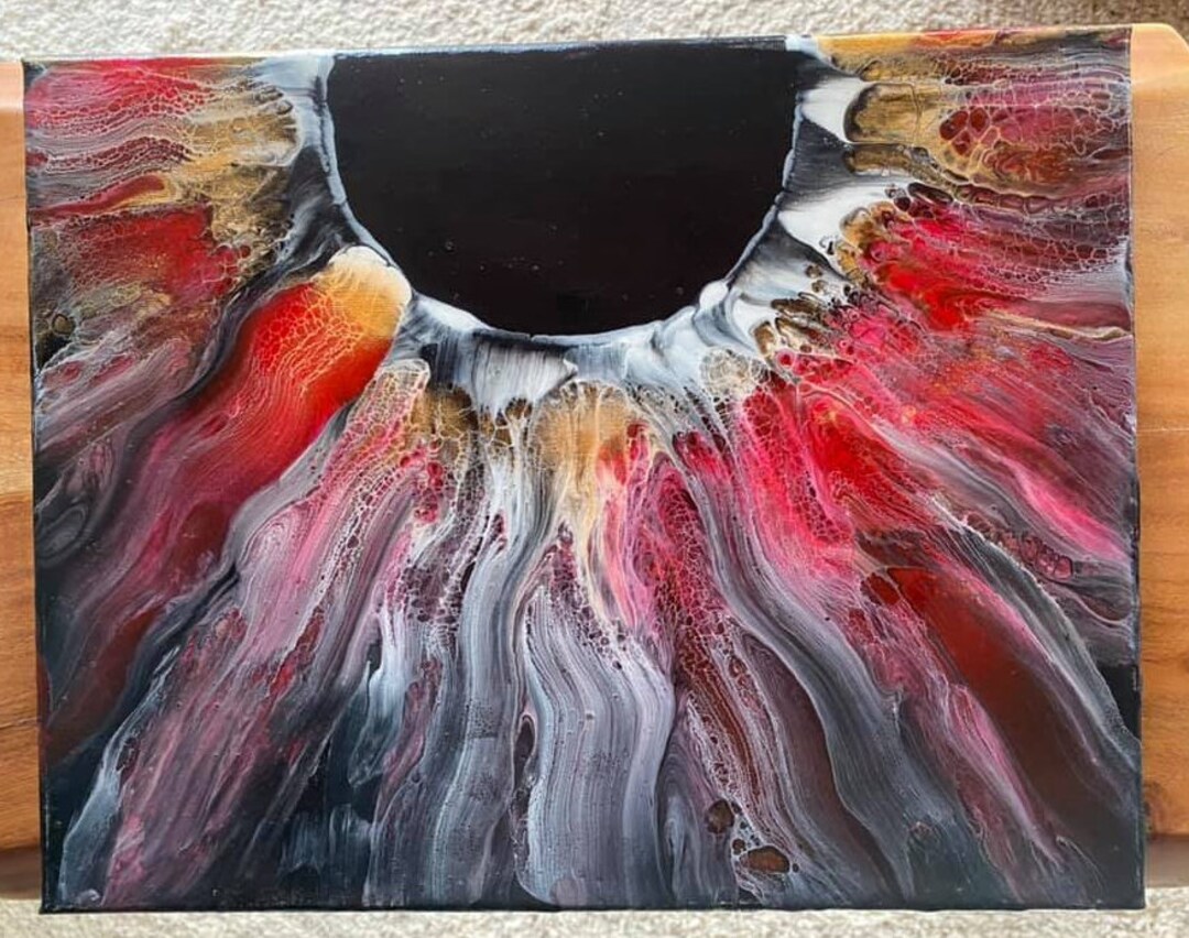 Eclipse Acrylic Painting - Etsy