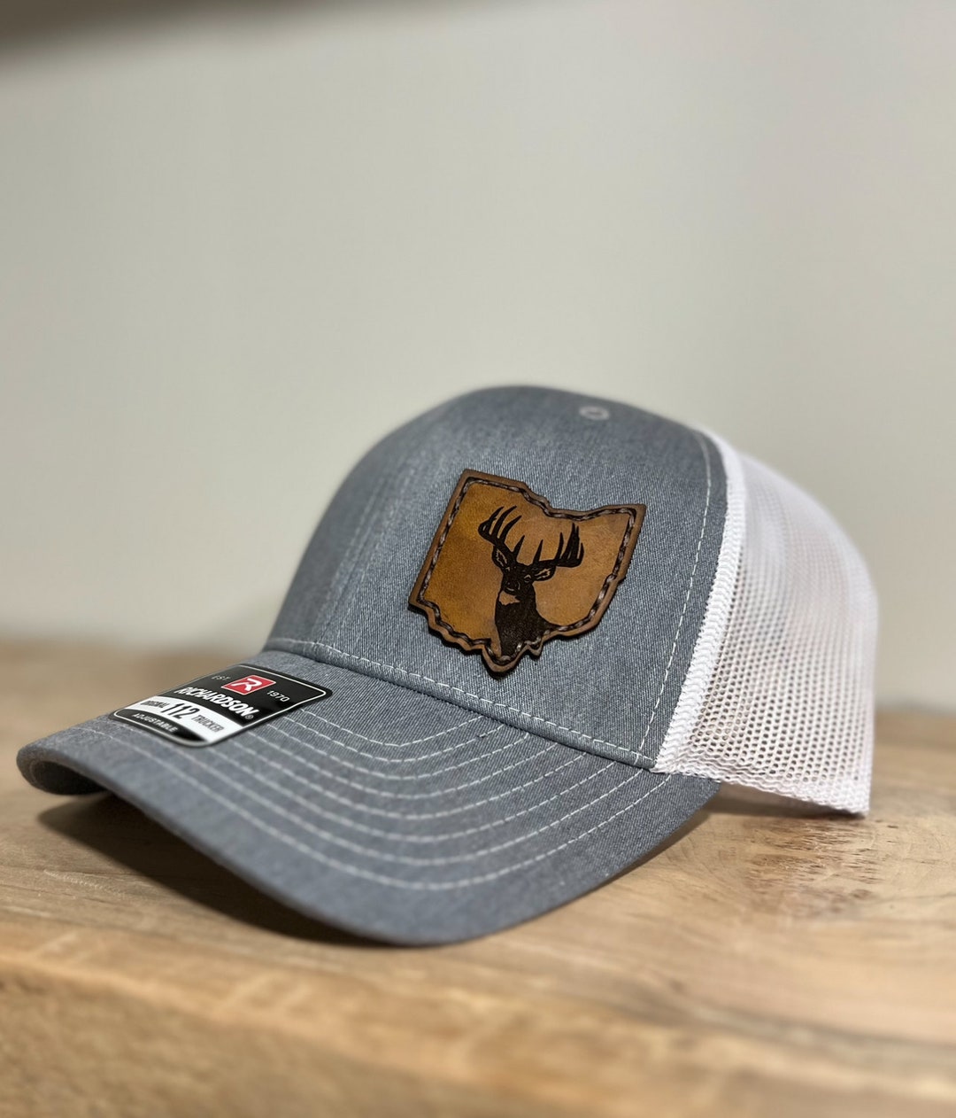 Leather Patch Hat Whitetail Deer Hat Whitetail Buck Hat Hunting Hat ...