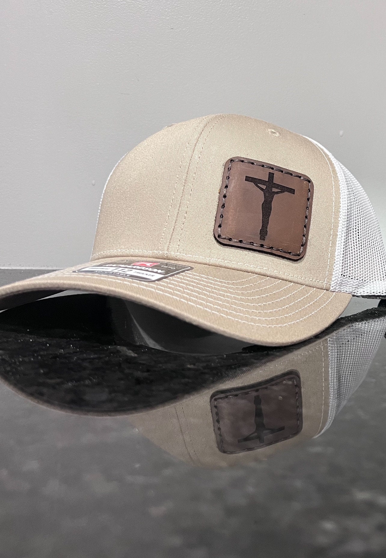 Leather Patch Hat | Jesus on the Cross | Religious Hat | Christian Hat ...