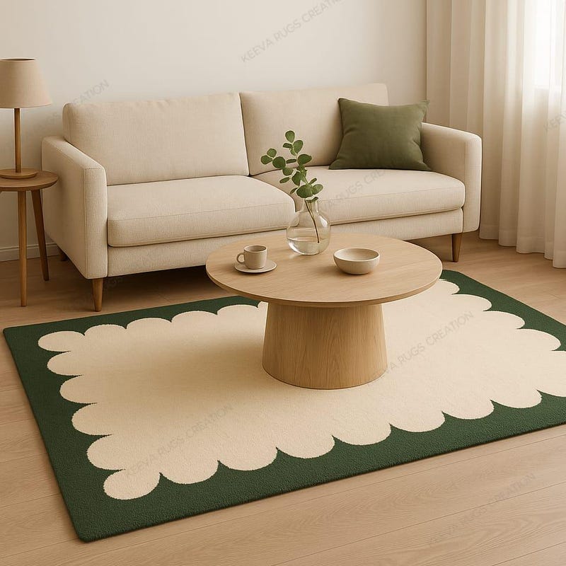 Scalloped Rug - Etsy