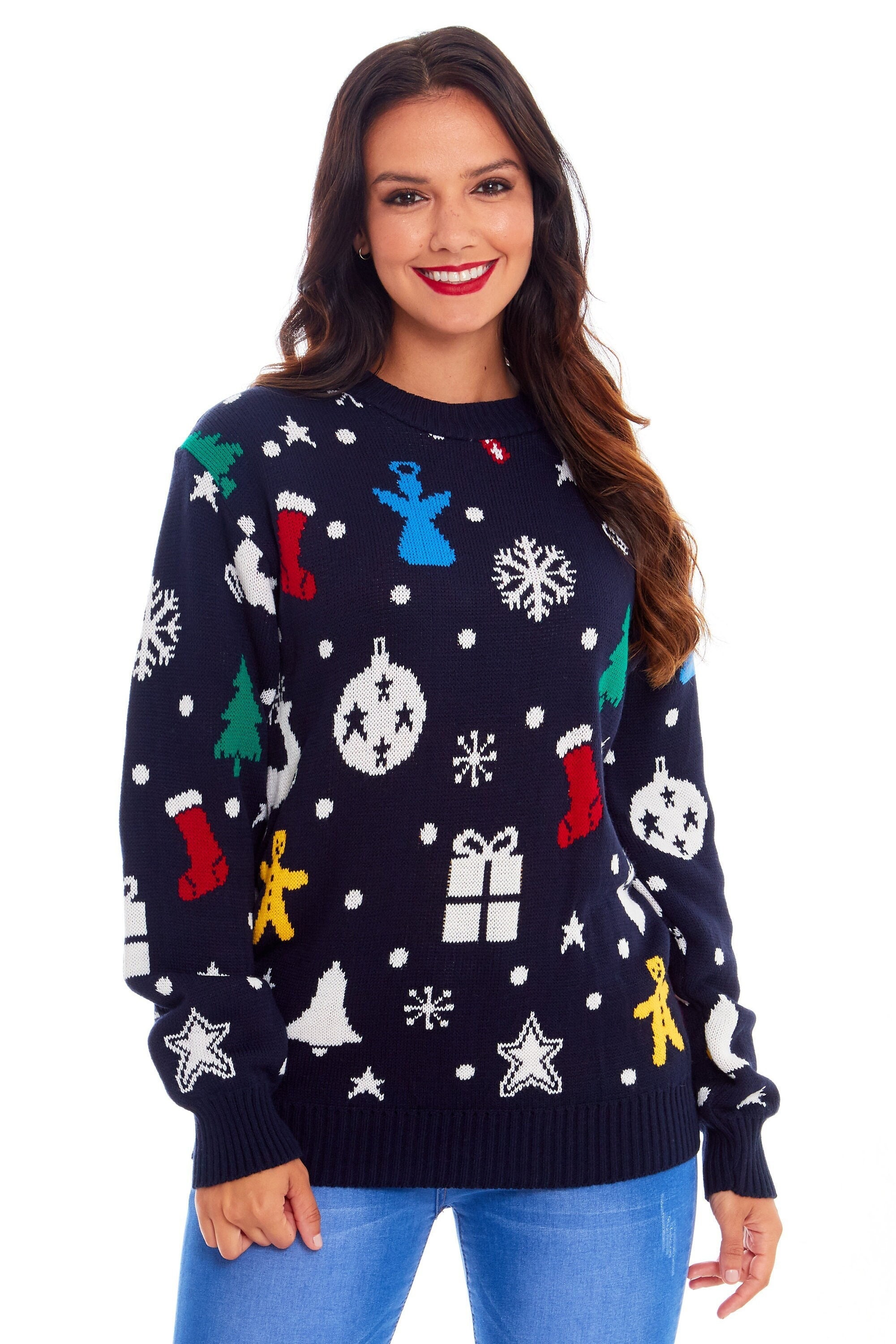 Christmas Jumper Family Matching Fairisle Santa Jingle Unisex Kids ...