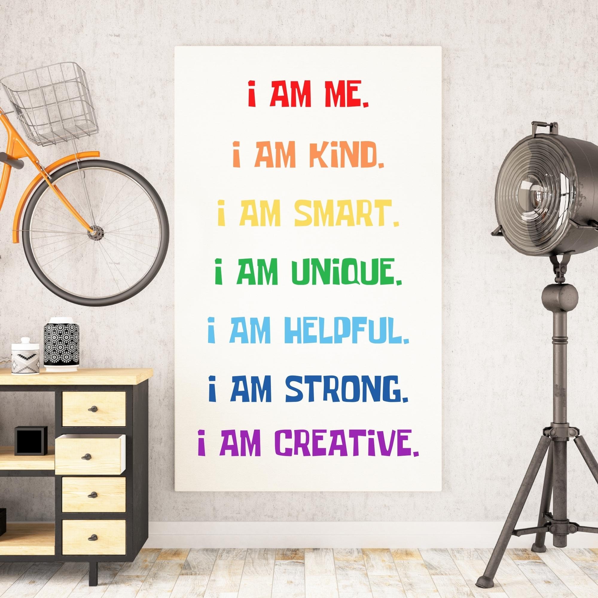 Positive Affirmations for Kids Wall Art, Classroom Art, Motivational ...