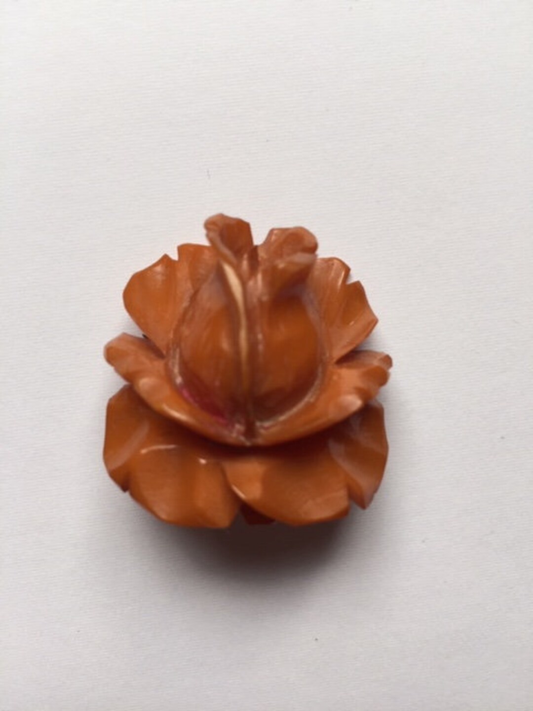 Bakelite Butterscotch Rose Pin - Etsy