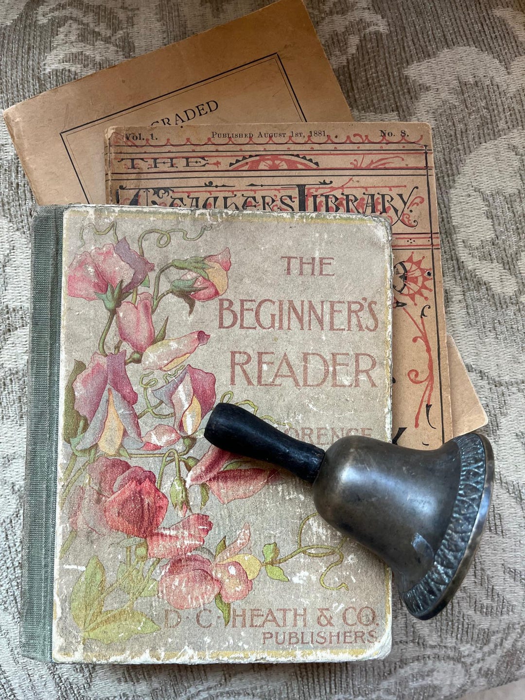 Victorian Teachers Antique Tools, Includes a Brass Bell and Three ...