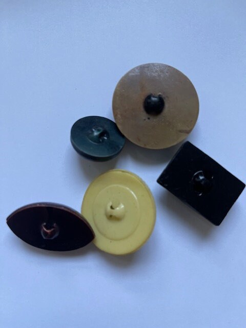 Celluloid Buttons From the 1930's Set of Five Assorted Colors and ...