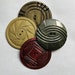 Celluloid Button , Four Assorted Vintage Celluloid Coat Buttons Pressed ...