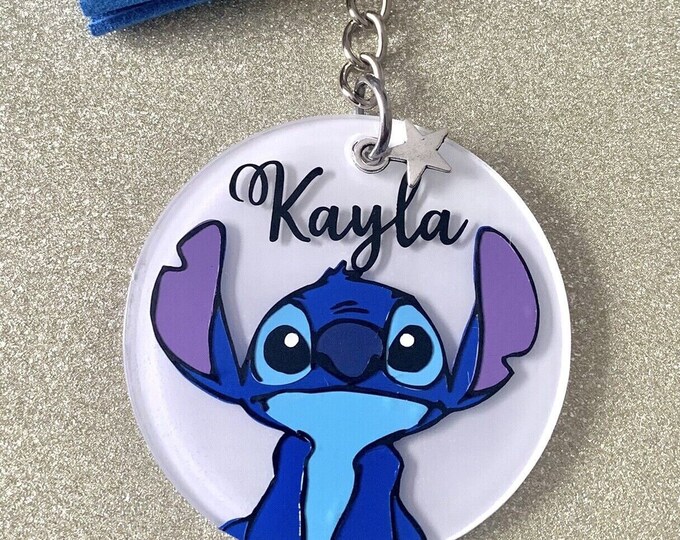 Cute Stitch Keyring Lilo and Stitch Keychain Stitch Charm - Etsy UK