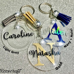 Personalised Keyring, Any Letter, Any Name, Any Colour, Novelty Gift, Present - Etsy