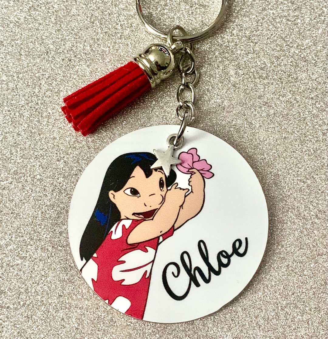 Lilo! Lilo and Stitch Disney Inspired Personalised Keyring. Handmade ...