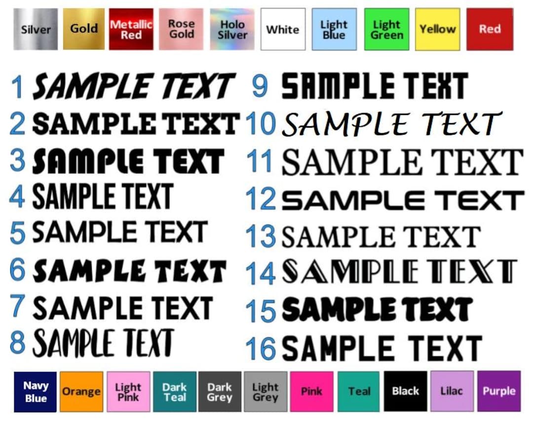 Custom Cut-vinyl Decal Sticker, Personalized Names, Letters (small ...