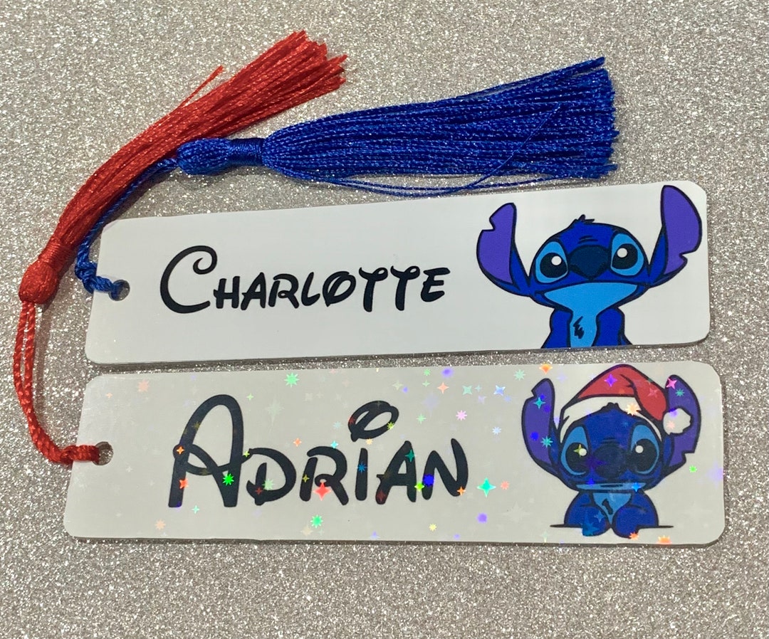 Personalised Disney Stitch Inspired Acrylic Bookmark With Tassel ...