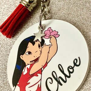 Lilo! Lilo and Stitch Disney Inspired Personalised Keyring. Handmade ...