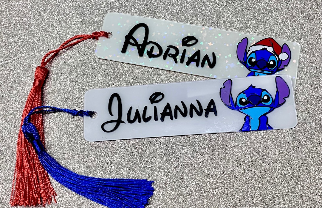 Personalised Disney Stitch Inspired Acrylic Bookmark With - Etsy