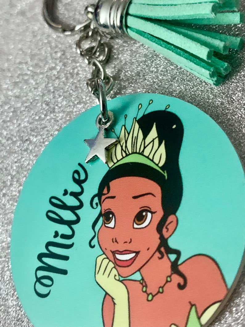 Tiana, Princess and the Frog! Disney Inspired Personalised Keyring ...