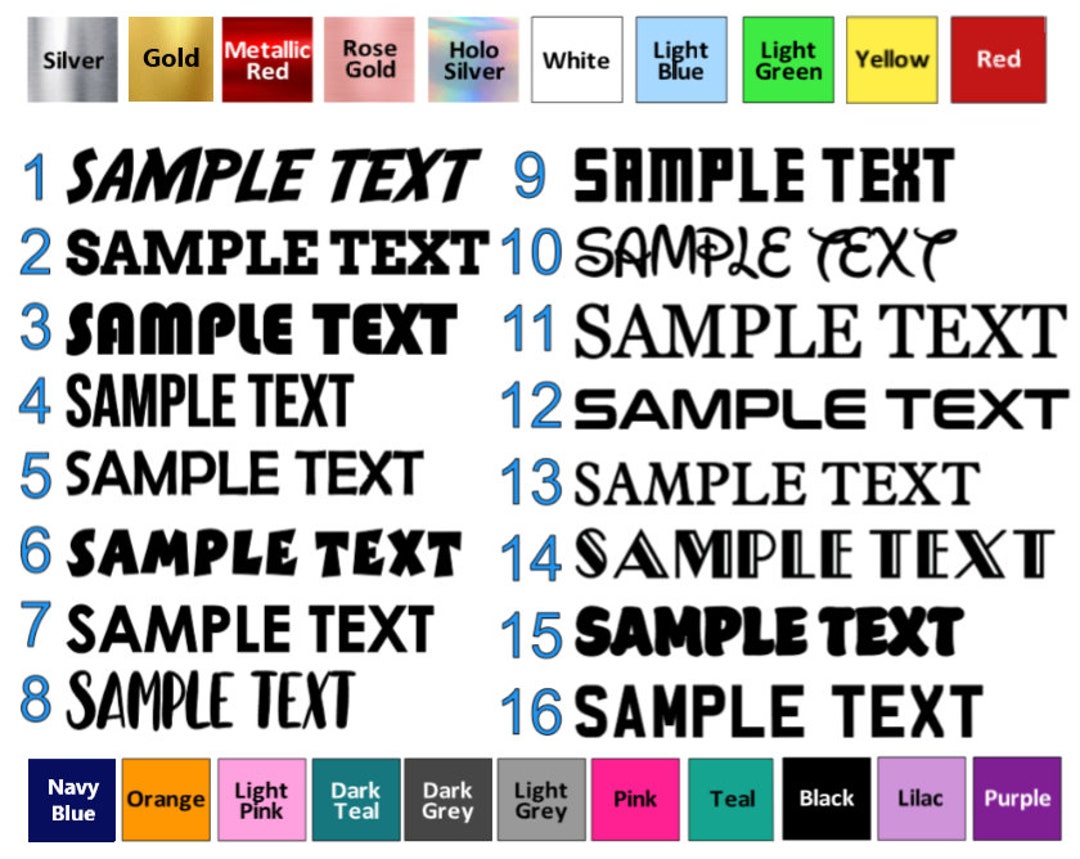 SMALL SIZES Custom Personalised Lettering-cut-vinyl Decal Sticker, High ...