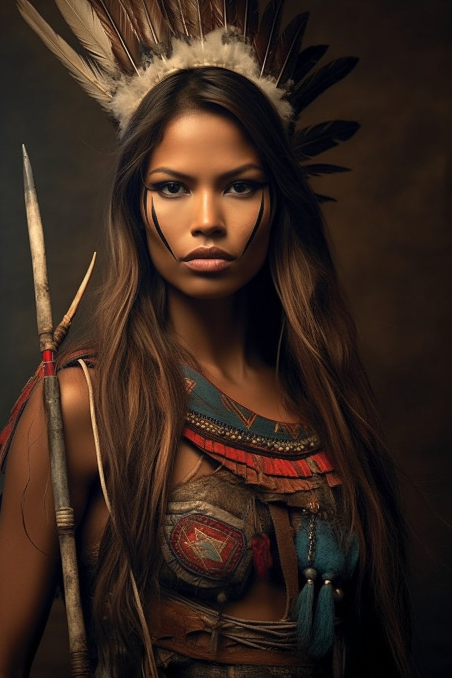 Native American Woman Warrior Etsy