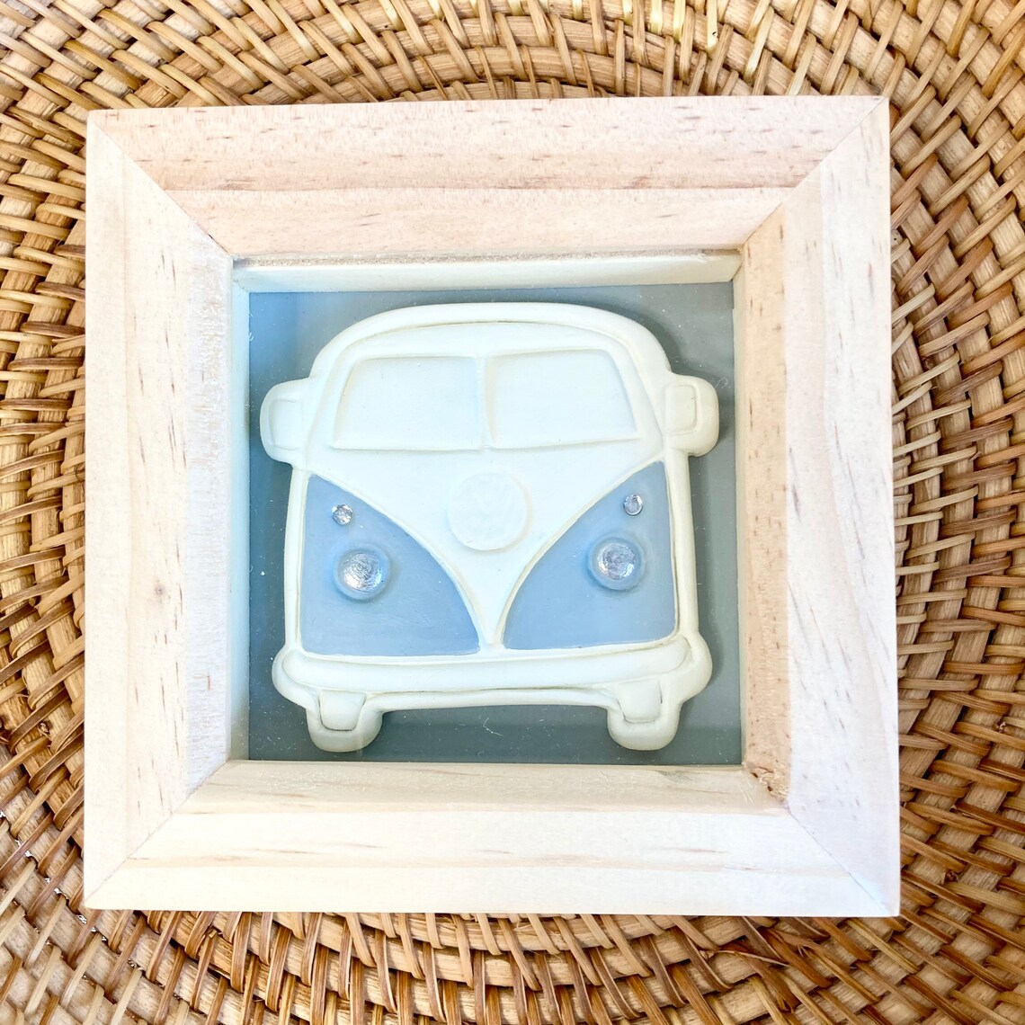 Air Dry Clay Framed Camper Van, Camper Van Gift, Gift for Mum, Mothers ...