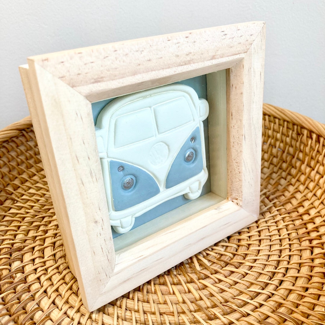 Air Dry Clay Framed Camper Van, Camper Van Gift, Gift for Mum, Mothers ...