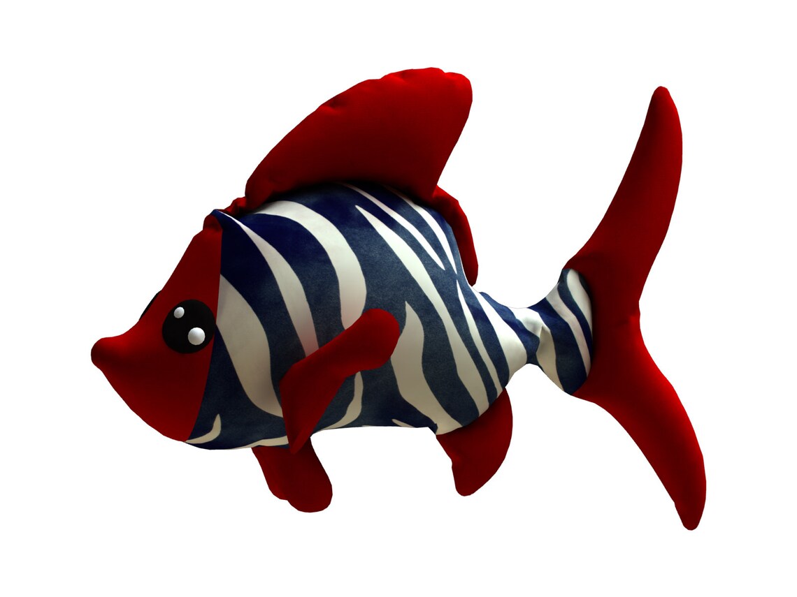 Fish PDF Plush Pattern Resizing Fish Easy Toy Sewing | Etsy