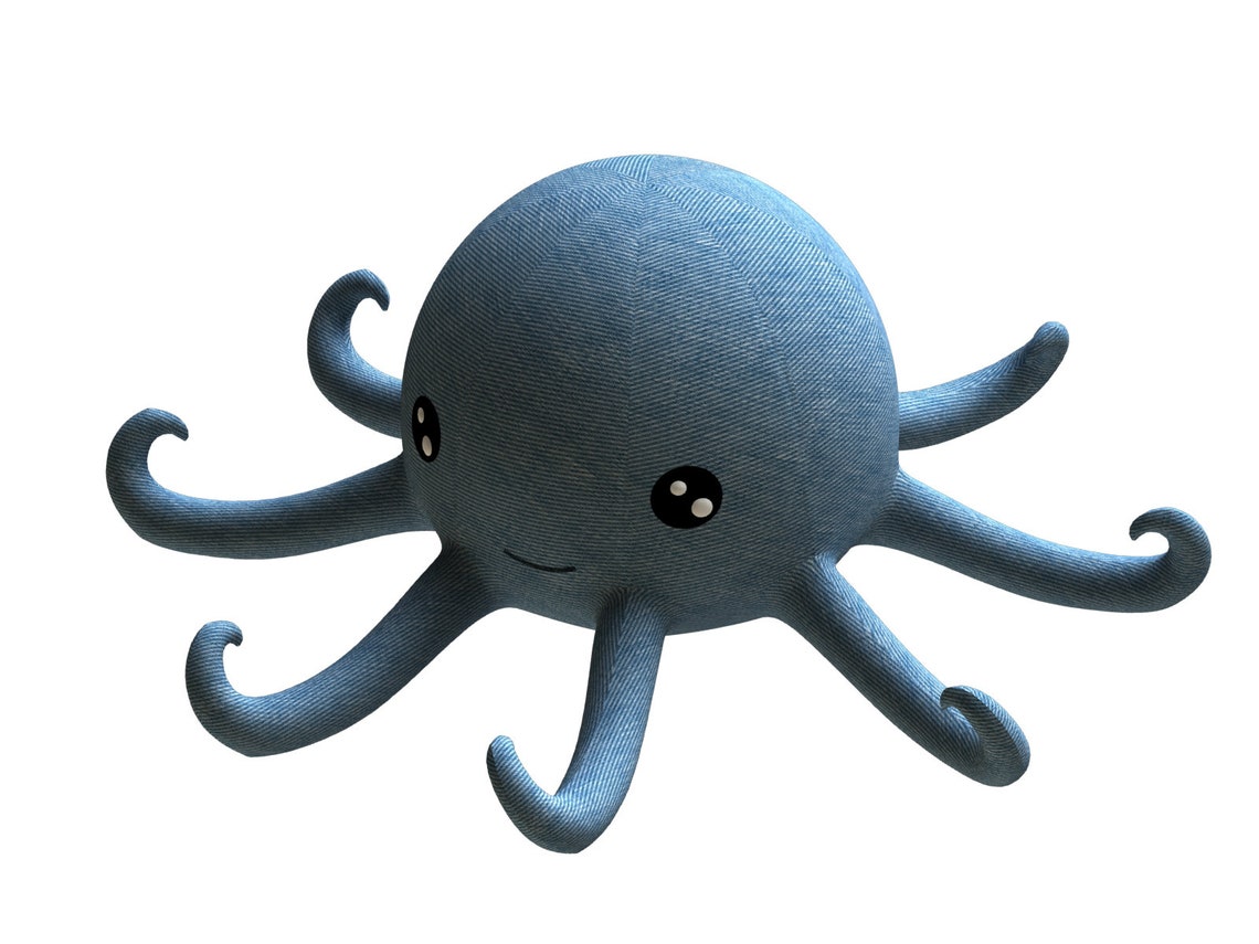 Octopus PDF Plush Pattern Resizing Octopus Easy Toy Sewing | Etsy