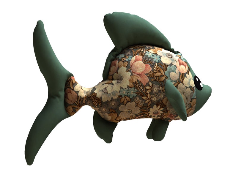 Fish PDF Plush Pattern Resizing Fish Easy Toy Sewing | Etsy