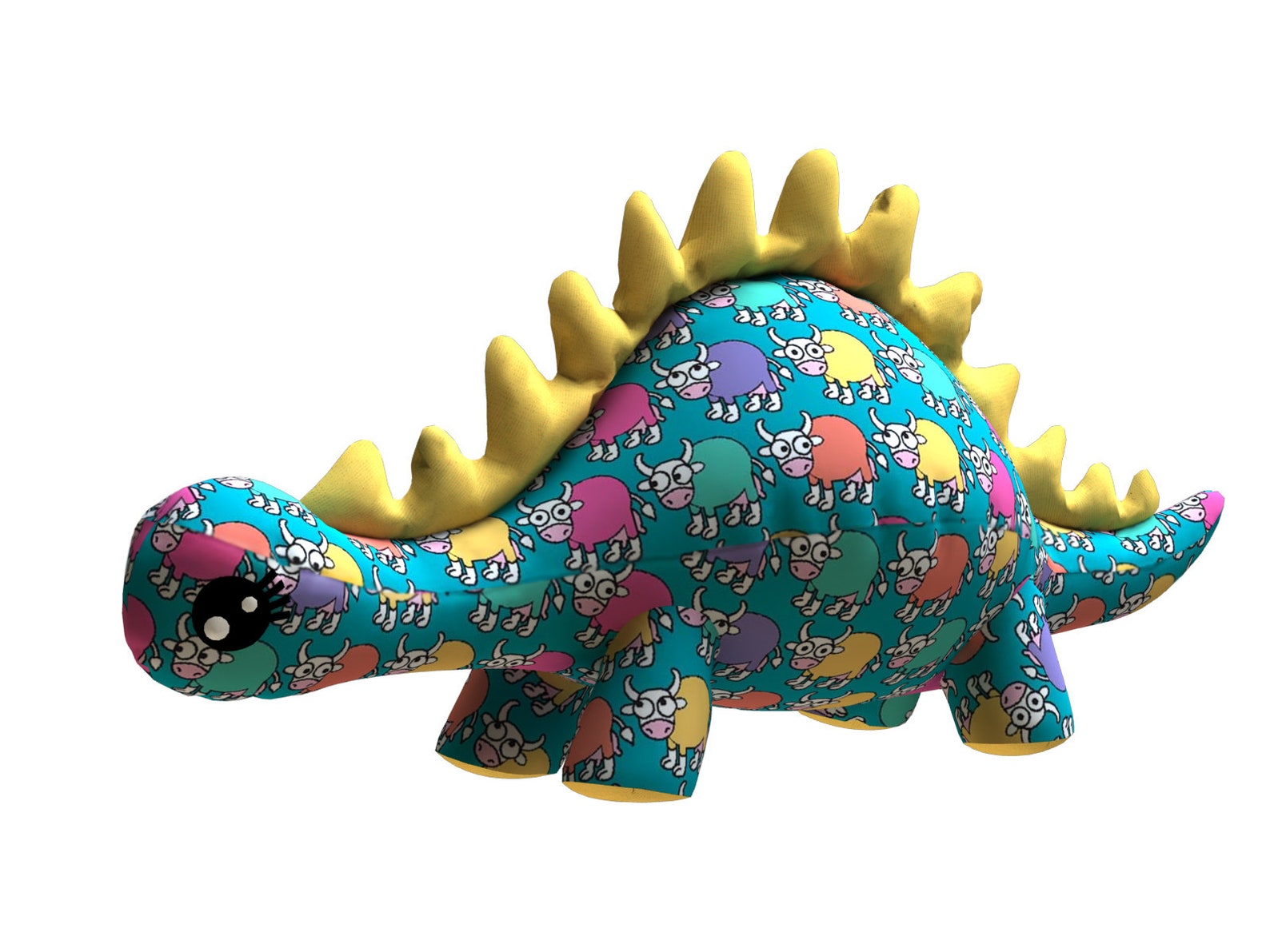 Stegosaurus PDF Plush Pattern Resizing Dinosaur Easy Toy Sewing Pattern ...