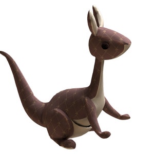 Kangaroo PDF Plush Pattern Resizing Kangaroo Easy Toy Sewing Pattern ...